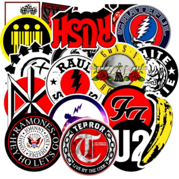 Stickers | Design | Rock Music 5 Sticker Lot Punk Heavy Metal Bands ...